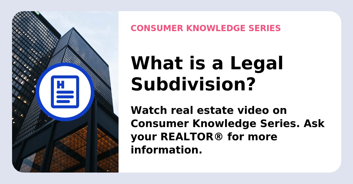 What is a Legal Subdivision? - Amy McCline
