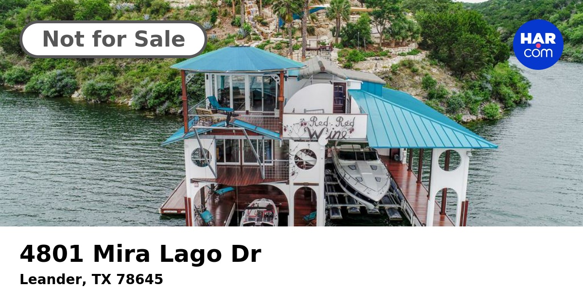 4801 Mira Lago Dr, LAGO VISTA, TX 78645 - HAR.com