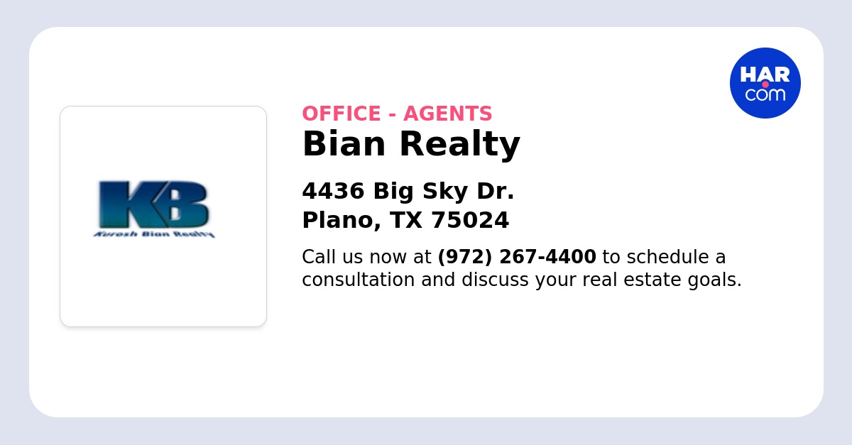 Bian Realty Agents - HAR.com