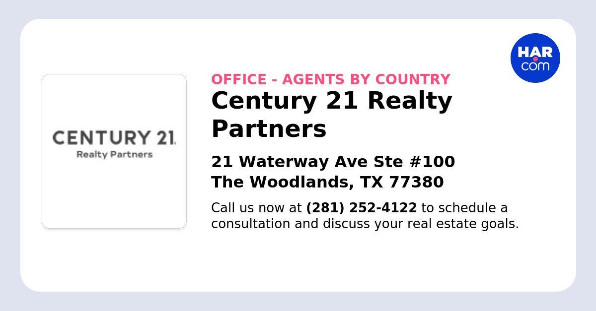 Century 21 Realty Partners India Culture Specialists - HAR.com