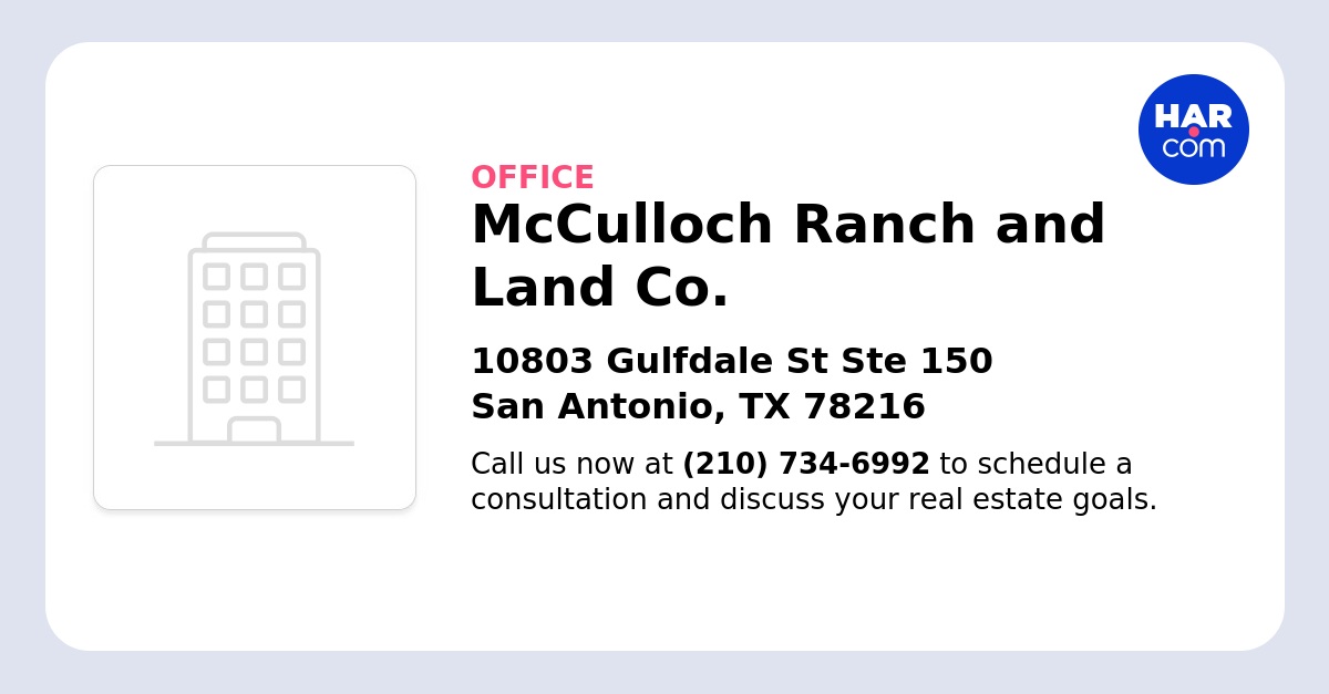 McCulloch Ranch and Land Co. - HAR.com