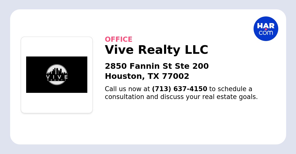Vive Realty LLC - HAR.com