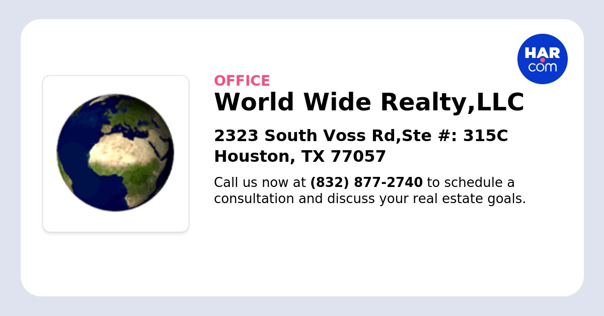 World Wide Realty,LLC - HAR.com